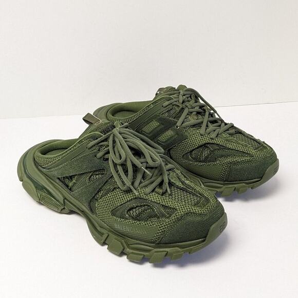 Balenciaga | Shoes | Balenciaga Track Mule Sneakers Dark Green Mens 1 Eu 44 | Poshmark